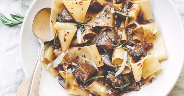 PAPPARDELLE PASTA WITH PORTOBELLO MUSHROOM RAGU #vegetarian #pasta