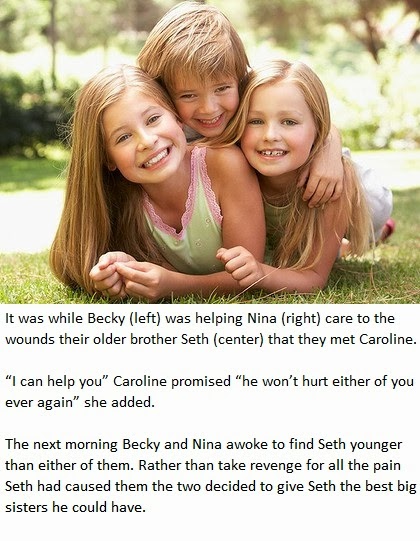 Feminina TG/AR Captions: AR Sibling Collation: an act of kindness