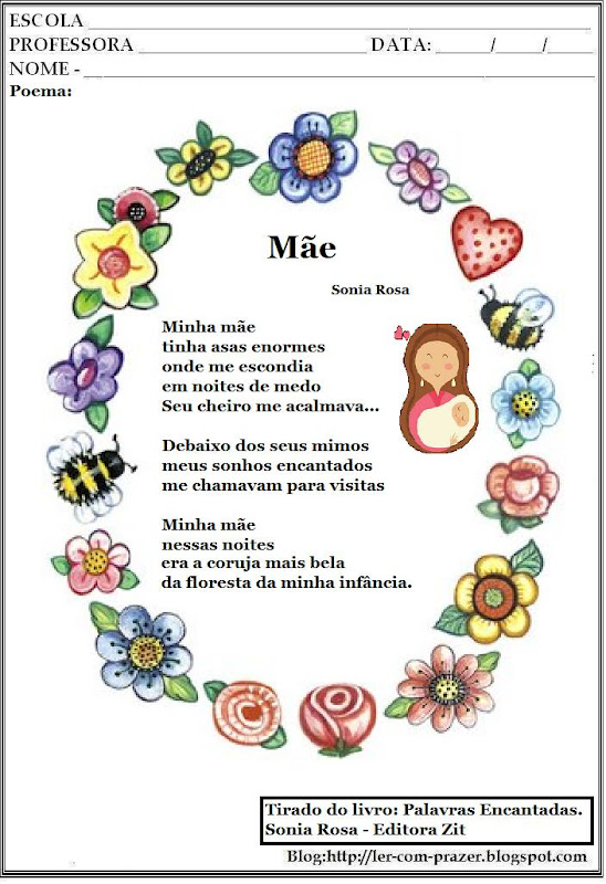 Poema e Poesias - Dia das Mães - SÓ ESCOLA