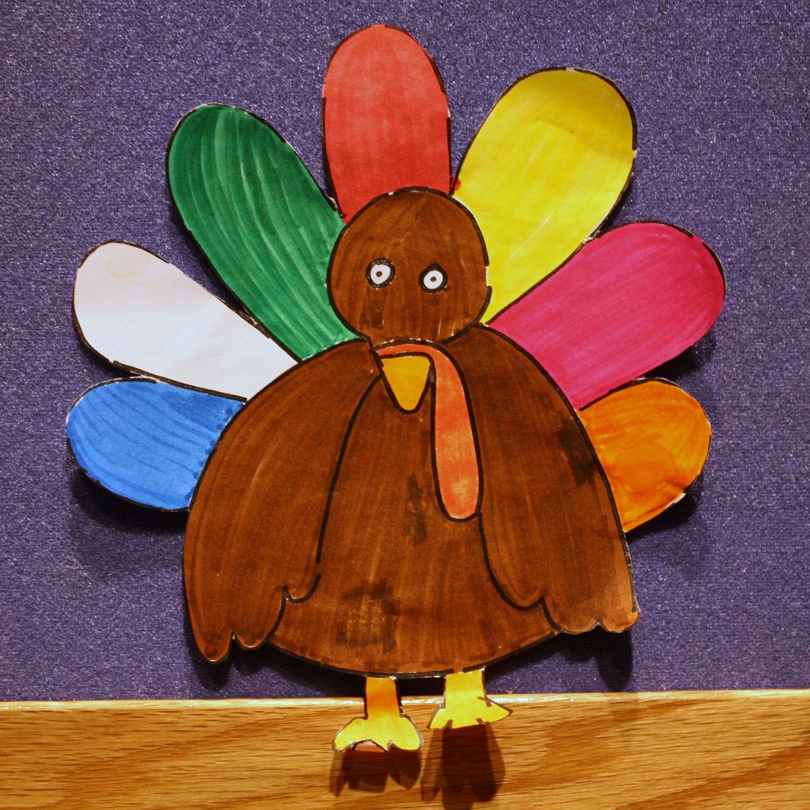 putting smiles on faces :): flannel friday: tom turkey's colorful tail ...