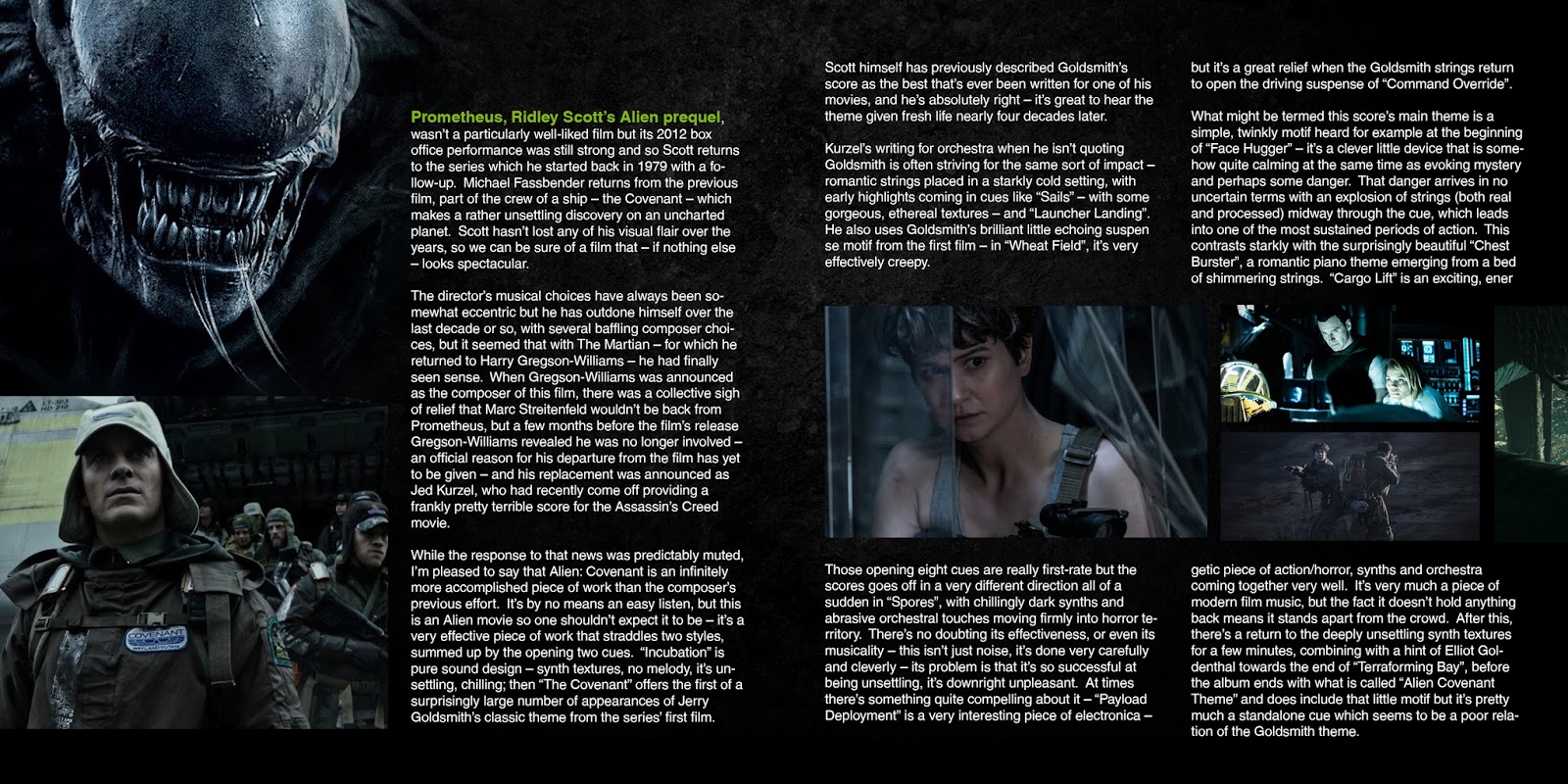 Soundtrack List Covers: Alien Covenant Complete (Jed Kurzel)