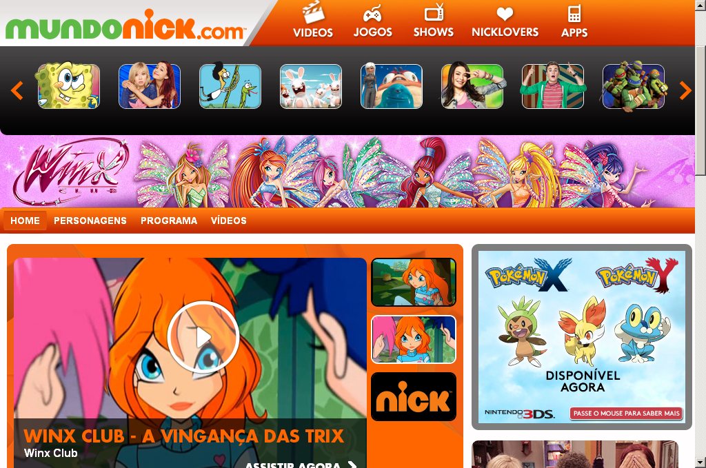 Winx Club Photos: Novo Site das Winx na Nickelodeon Brasil