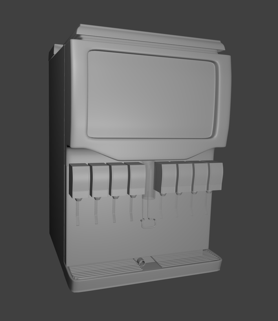Shane's 3D Blender Models: Soda Fountain Machine
