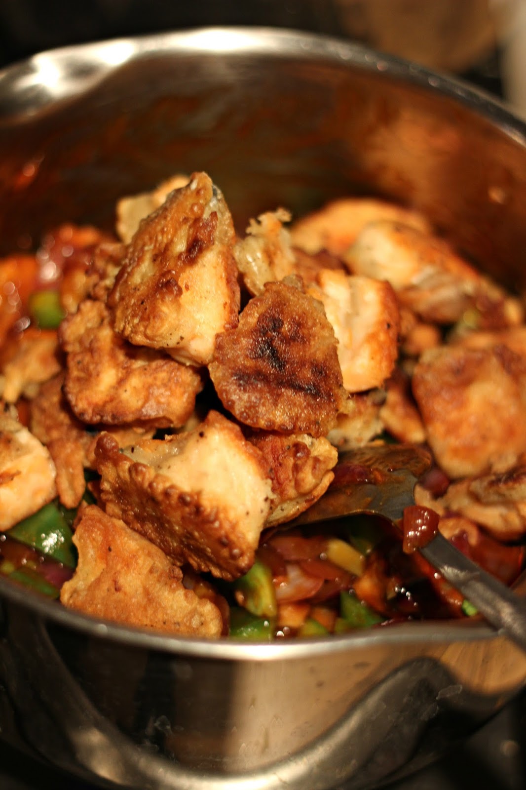 RUCHI: Chilli fish with step by step pictures