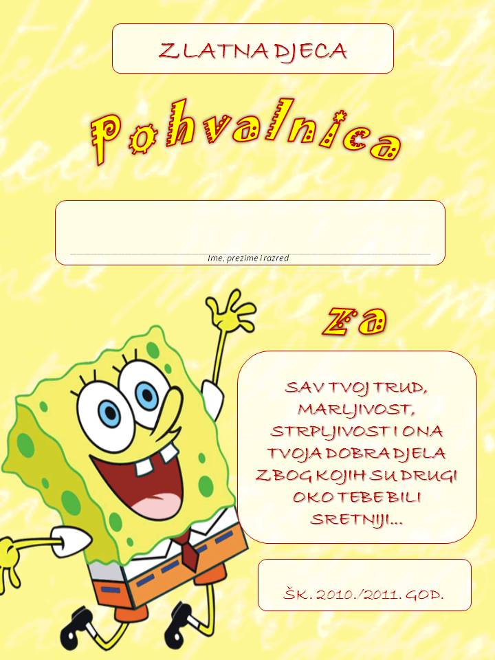 Zlatna djeca: Pohvalnice na kraju nastavne godine