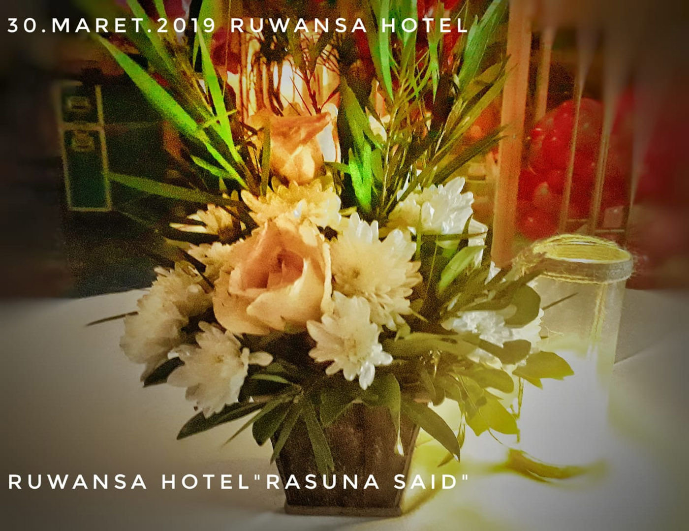 sewa alat event Kreasi Ukasah: Centerpiece Meja Decor