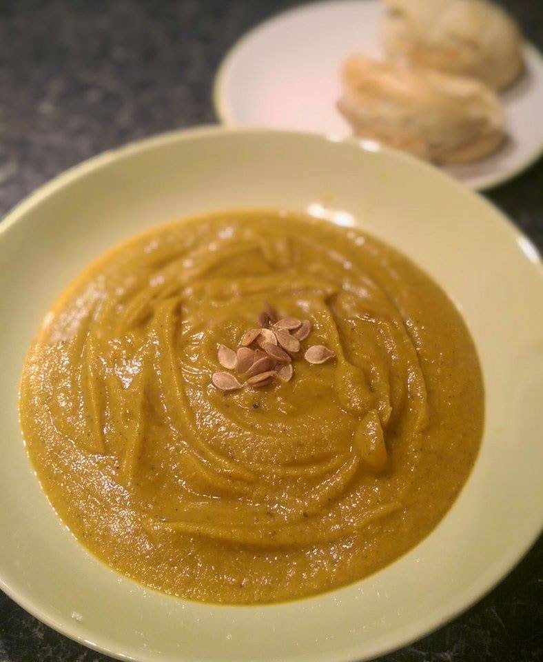 Spicy Munchkin Pumpkin & Roasted Veg Soup |Euphoric Vegan