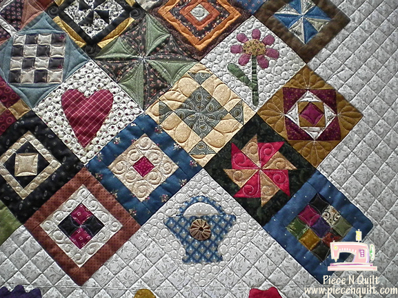 Piece N Quilt: Custom Machine Quilting {Saltbox Sampler}