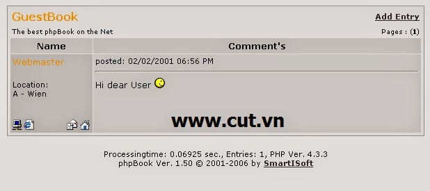 phpBook ~ Cut.Vn php Open Scripts - Demo and Download