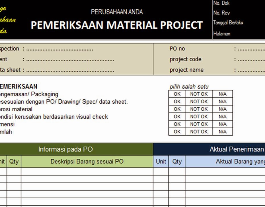 PT. Sistem Manajemen Utama: Paket Formulir Kosong (blank form) - EPC ...