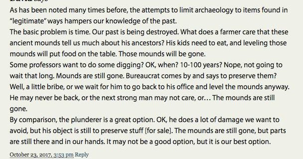 Portable Antiquity Collecting and Heritage Issues: “The plunderer is a ...