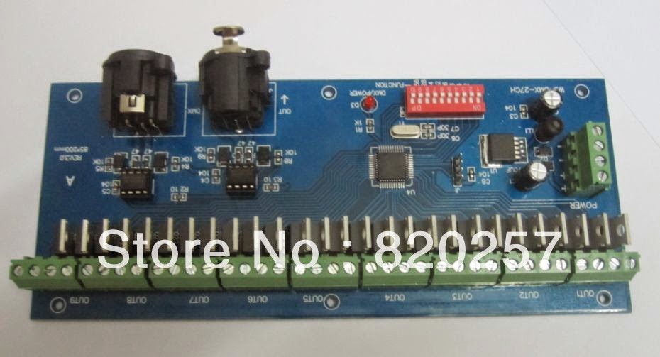 DMX 27 Sales channel RGB Controller provide final with DC management ...