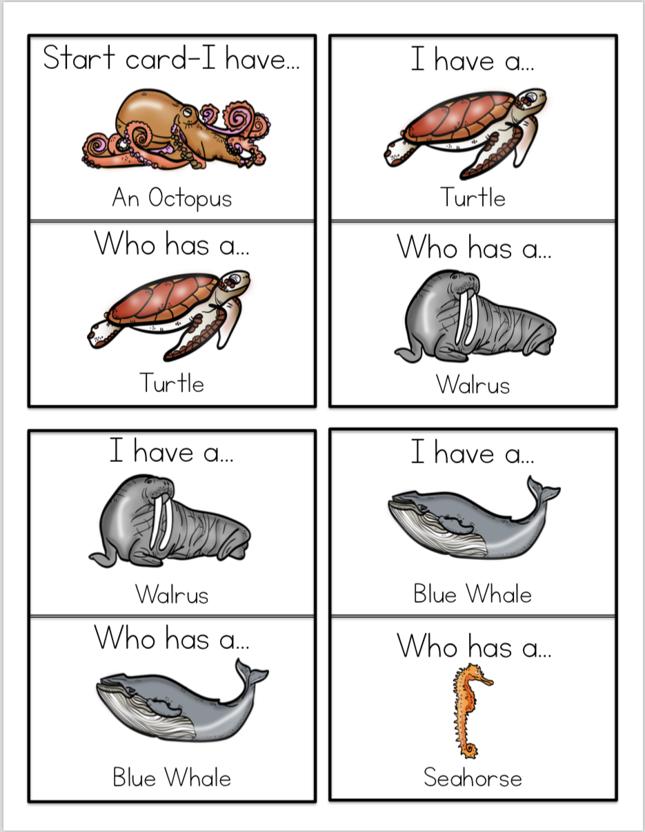 OCEAN I HAVE... YOU HAVE... ~ Book Units by Lynn