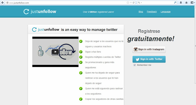 Alcasoft: Tutorial de JustUnfollow