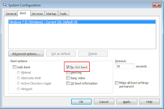 Boot Fast Windows 7 Speed - No GUI Boot Option
