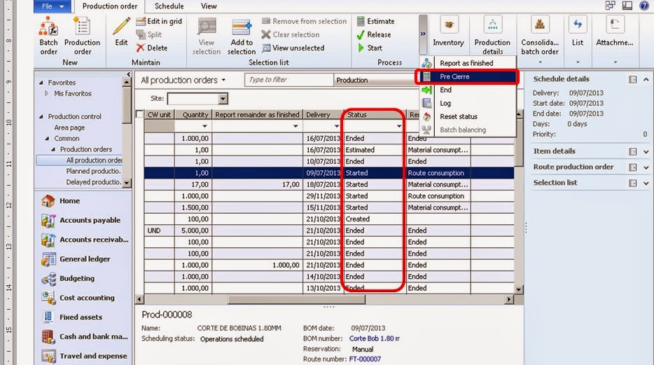 How to Change the status of the Production Order to Estimated Status in ...