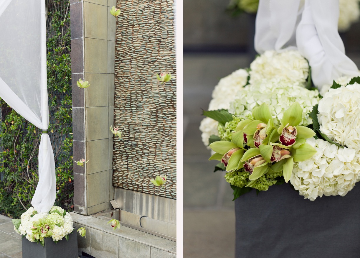 JL DESIGNS: a modern green and white wedding - shade hotel, manhattan beach