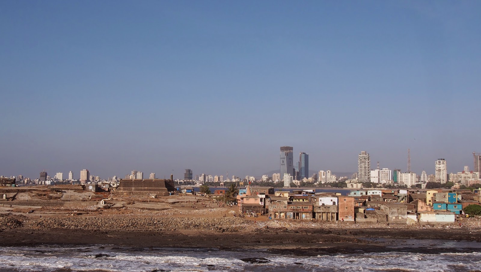 India: Worli Koliwada and Worli Fort, a fishing village obscured by the ...