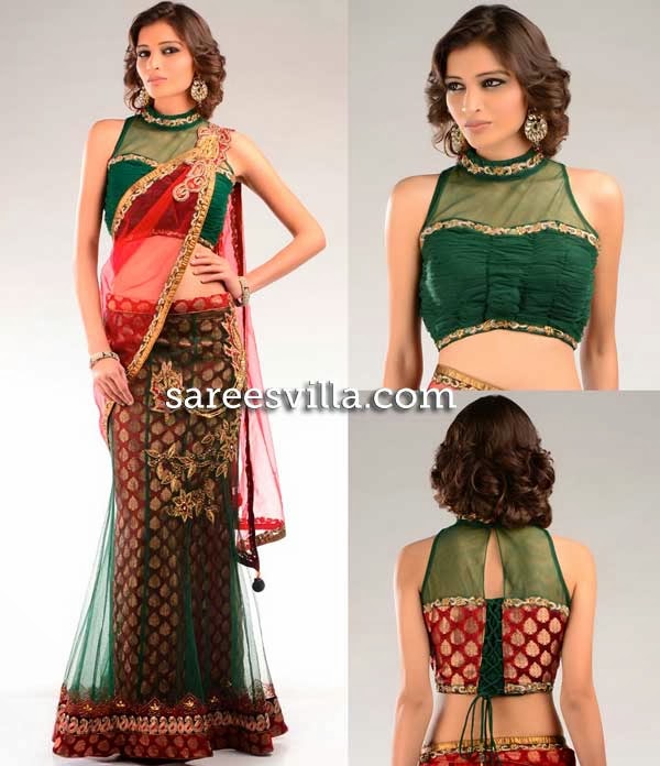 High Neck Saree Blouse Designs | Sarees Villa