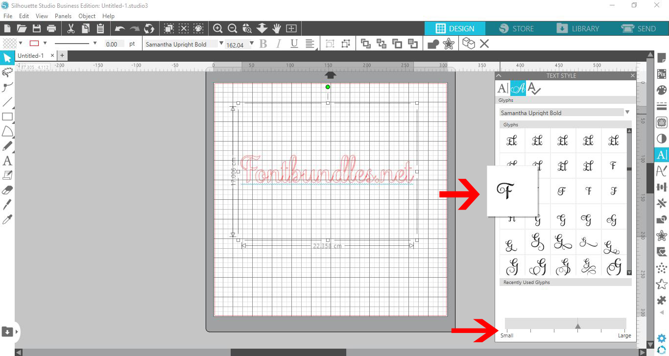 Accessing Glyphs and Swashes in Silhouette Studio | Design Bundles