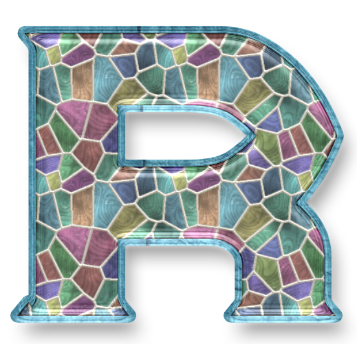 Abecedario hecho con Mosaicos de Color Pastel. Alphabet made with ...
