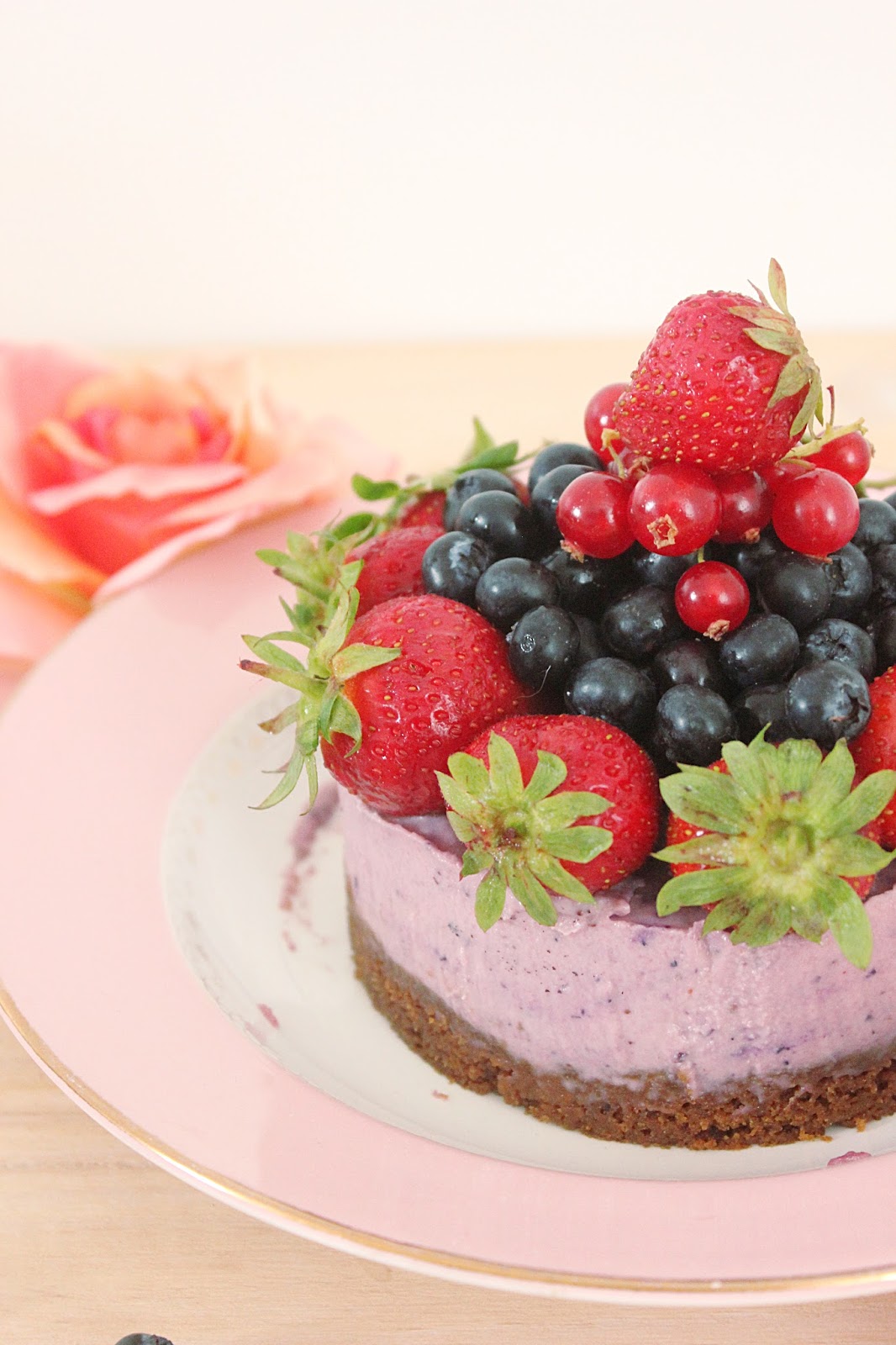 Cheesecake vegan aux fruits rouges
