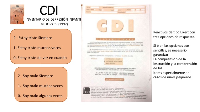 Evaluación de la Depresión en los adolescentes.