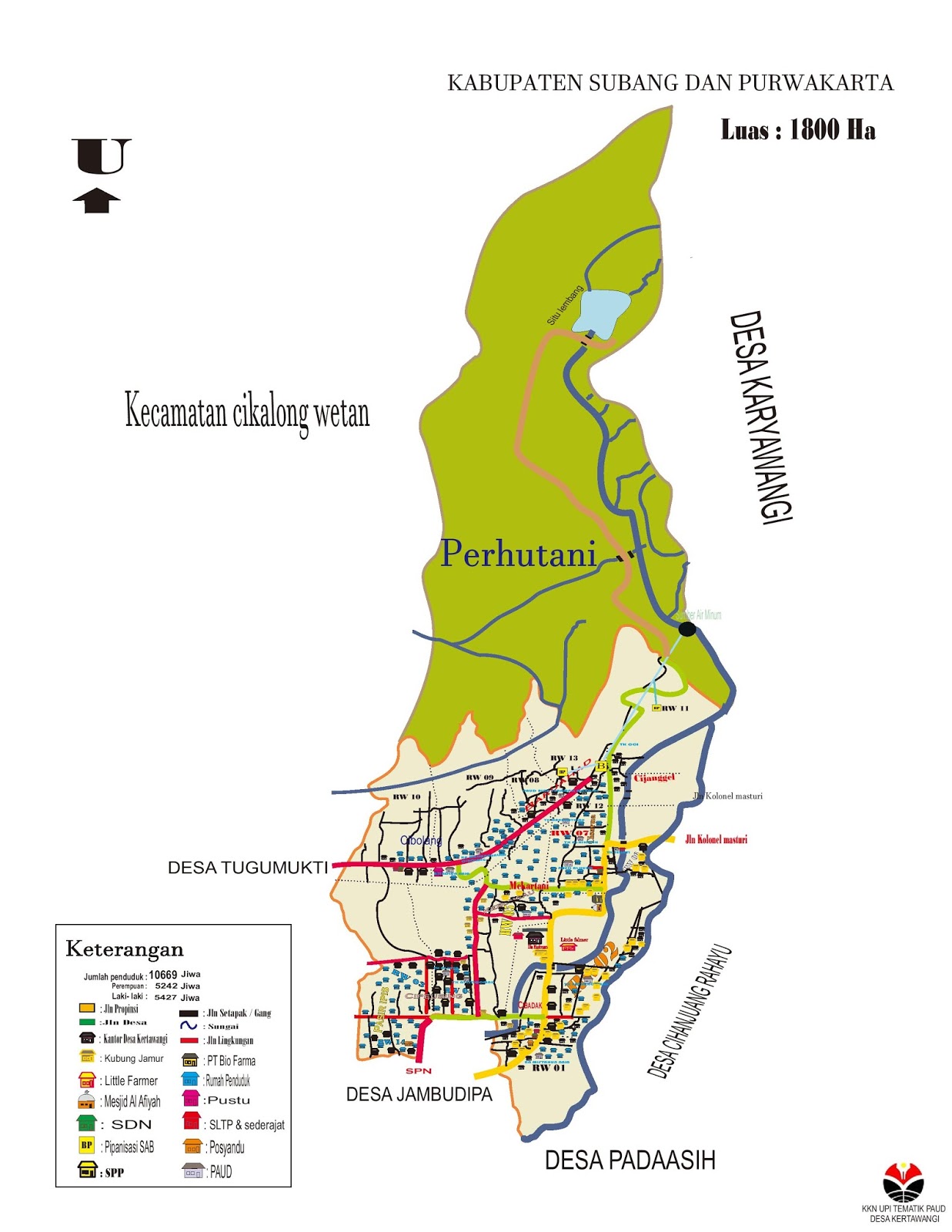Peta Pemetaan PAUD Desa Kertawangi. | PAUD Desa Kertawangi