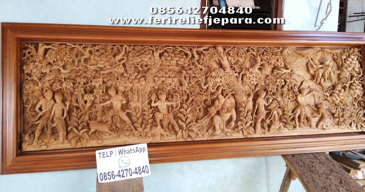 Ukiran Relief Ramayana kayu jati Jepara - UKIR RELIEF 3 DIMENSI JEPARA