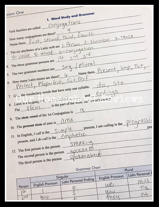 Our Homeschool Reviews: Memoria Press: First Form Latin Review