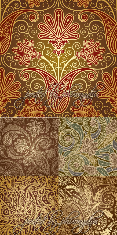 Free Vector Stock: Vintage patterns Vector Download