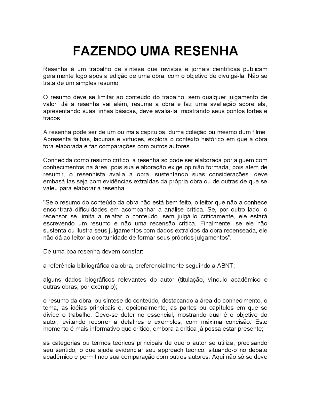 como fazer resenha de artigo - wood scribd braxin