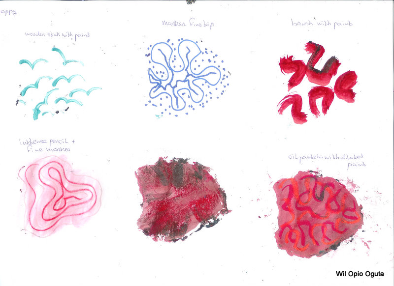 Wil's creative approach: Mark making, exercise 3