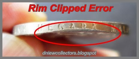 1971 $1.00 WITH RIM CLIP ERROR | Error coins