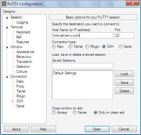 Menggunakan Putty sebagai tool koneksi SSH ke server dari windows ...