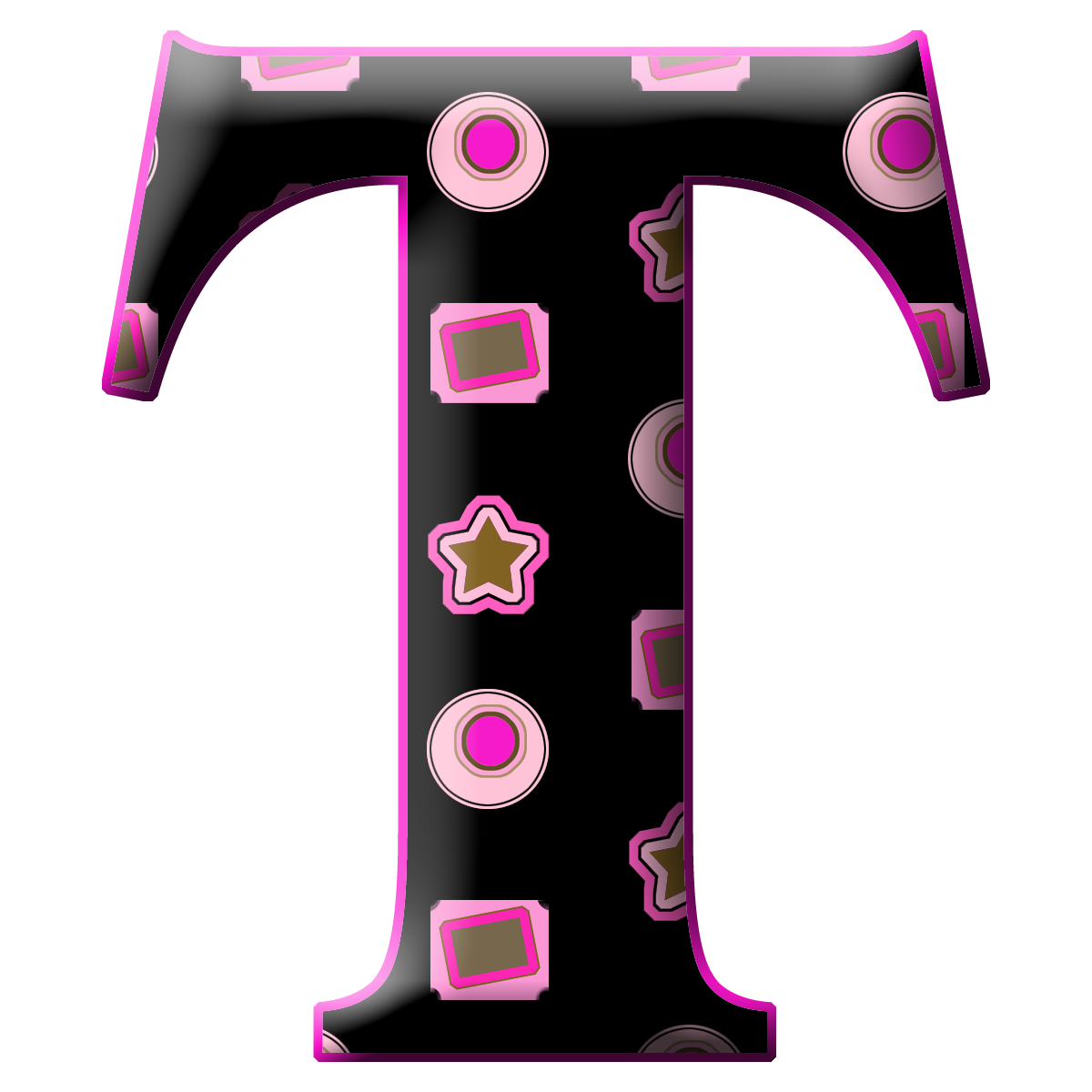 Fichas de Primaria: ABC negro y rosa