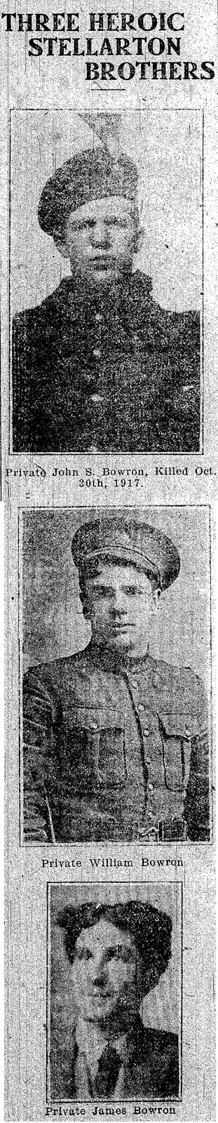 Pictou County during the Great War 1914 - 1918: John S. Bowron killed ...