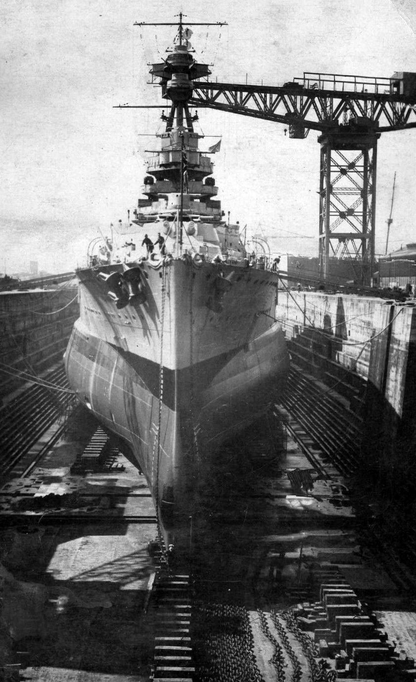 Tour Scotland: Old Photograph HMS Royal Sovereign Rosyth Fife Scotland