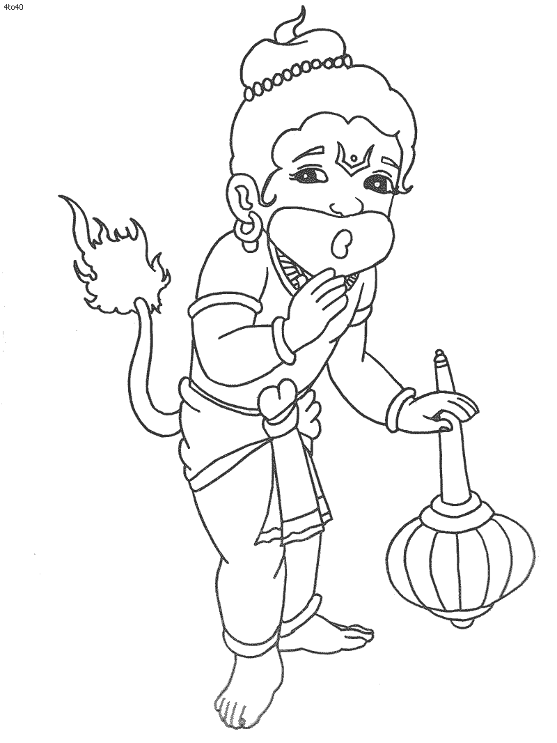 Lord Narasimha Sketches Sketch Coloring Page