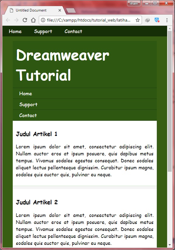 Tutorial Membuat Tampilan Web Responsive | Dreamweaver Tutorial