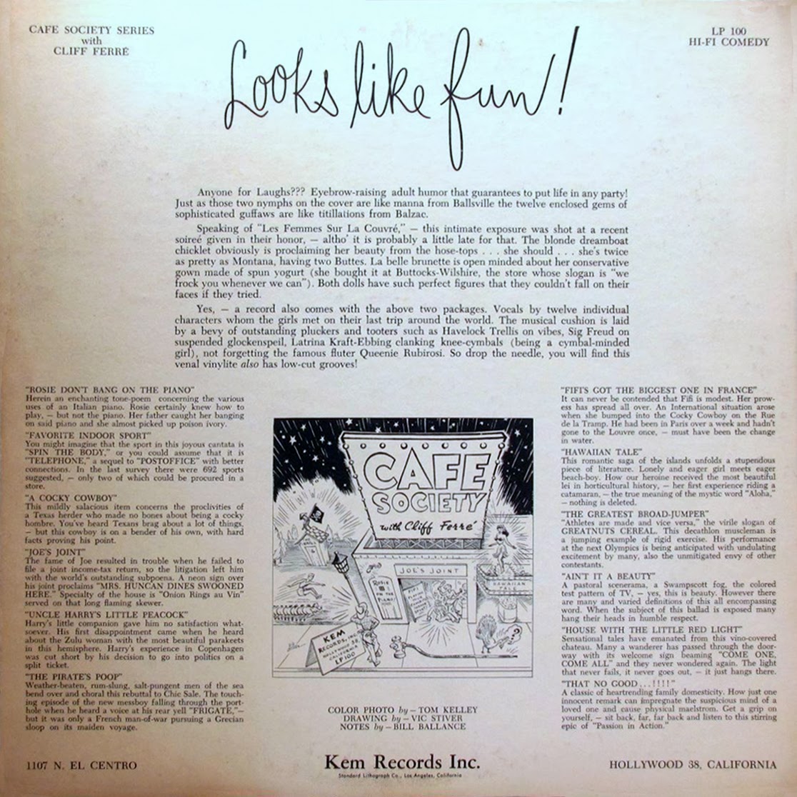 Vintage Stand-up Comedy: Cliff Ferre - Looks Like Fun aka Cafe Society 1956