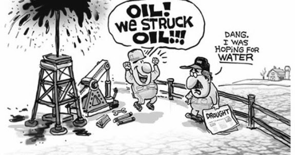 CARTOON - OIL! WE STRUCK . . . ~ Cartoon Pk