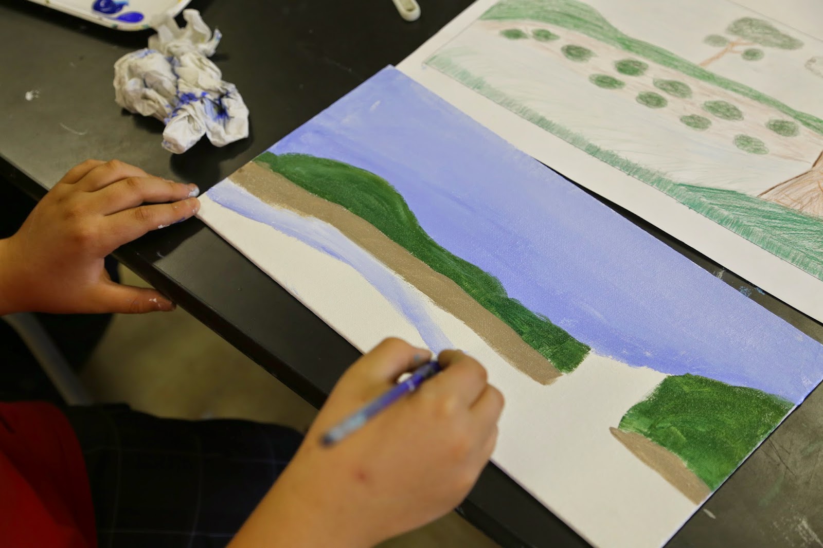 Grauer Art: Landscape painting, 7th Grade Art