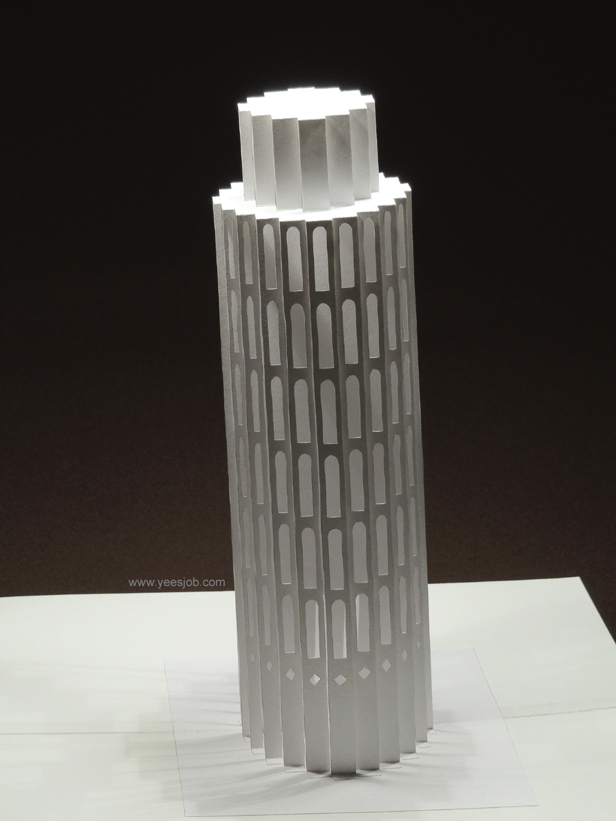 The Kingdom of Origami Architecture: The Leaning Tower of Pisa Origami ...