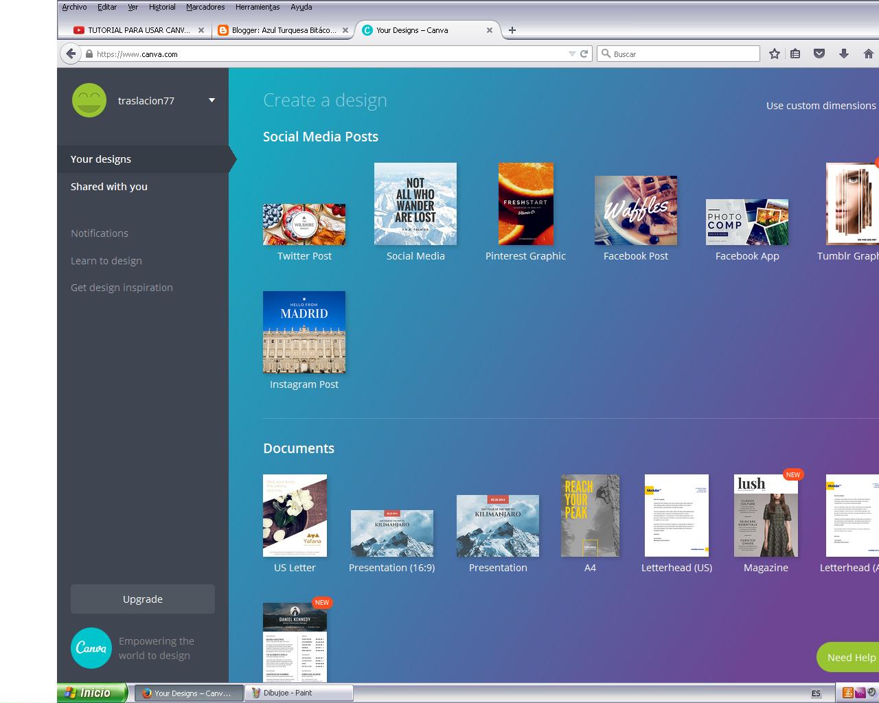Azul turquesa bitácora de Teresa: Canva, una buena aplicación de diseño ...