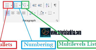 Cara Penggunaan Bullets, Numbering, dan Multilevel List pada Microsoft Word