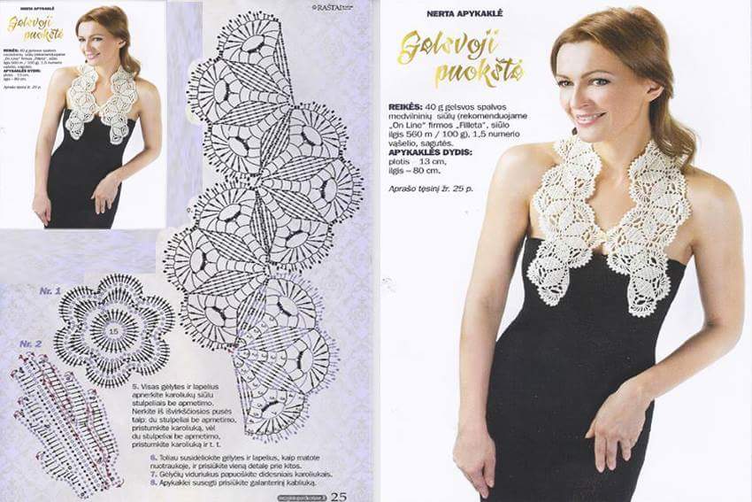 Diseños cuellos a crochet | Patrones crochet