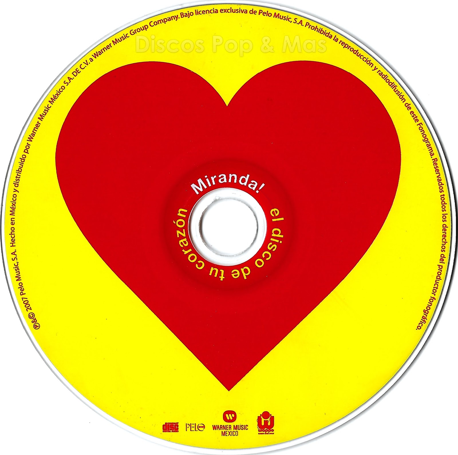 Discos Pop & Mas: Miranda! - El Disco de Tu Corazón