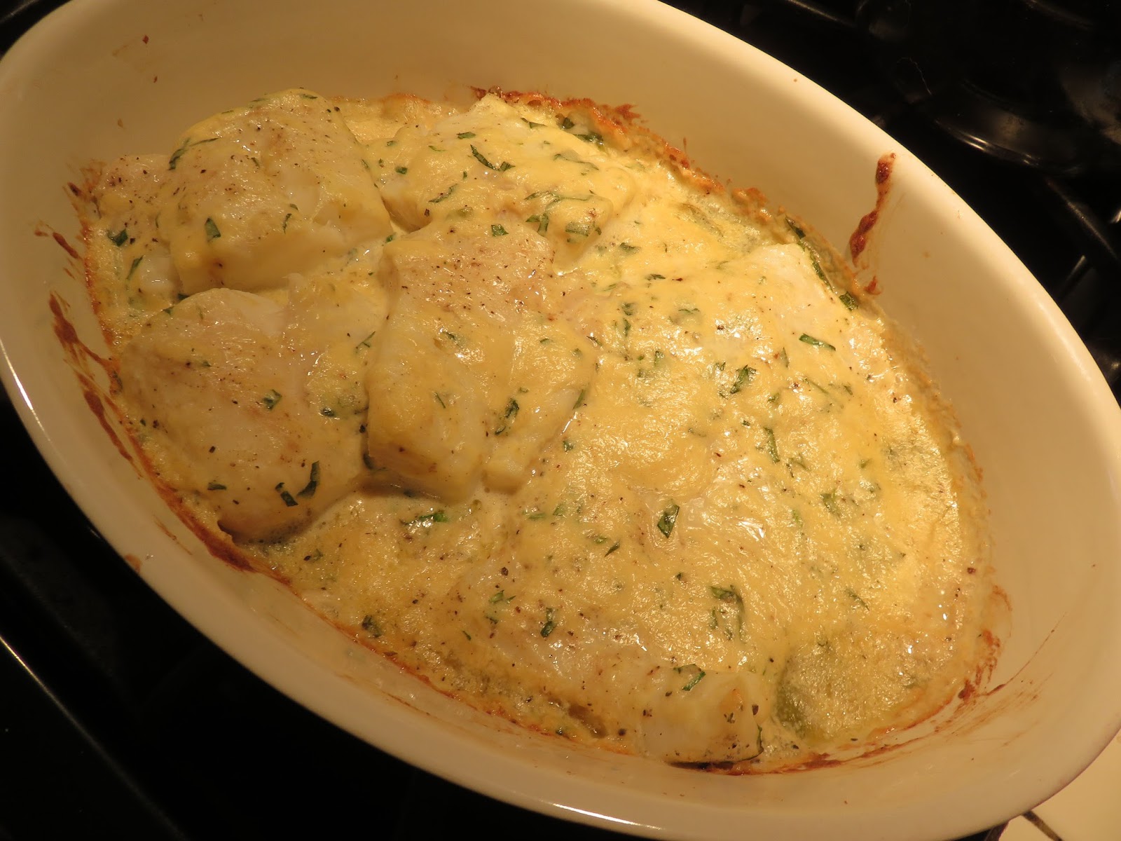 Mystery Lovers' Kitchen: Gratin of Cod Irish Style