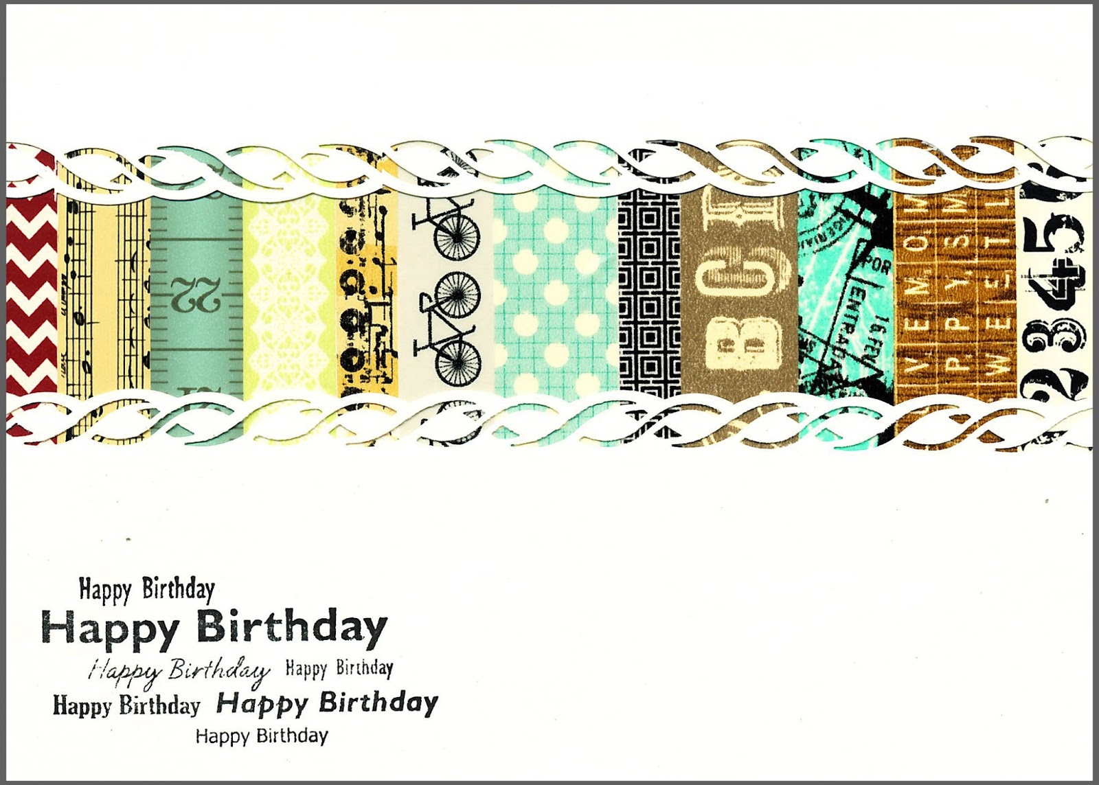 My little Crafty World: Happy Birthday in the corner card